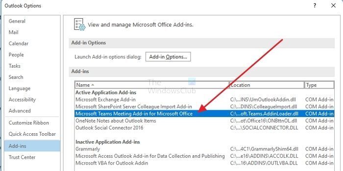 Teams 会議が Outlook に表示されない (修正): ccmn3699